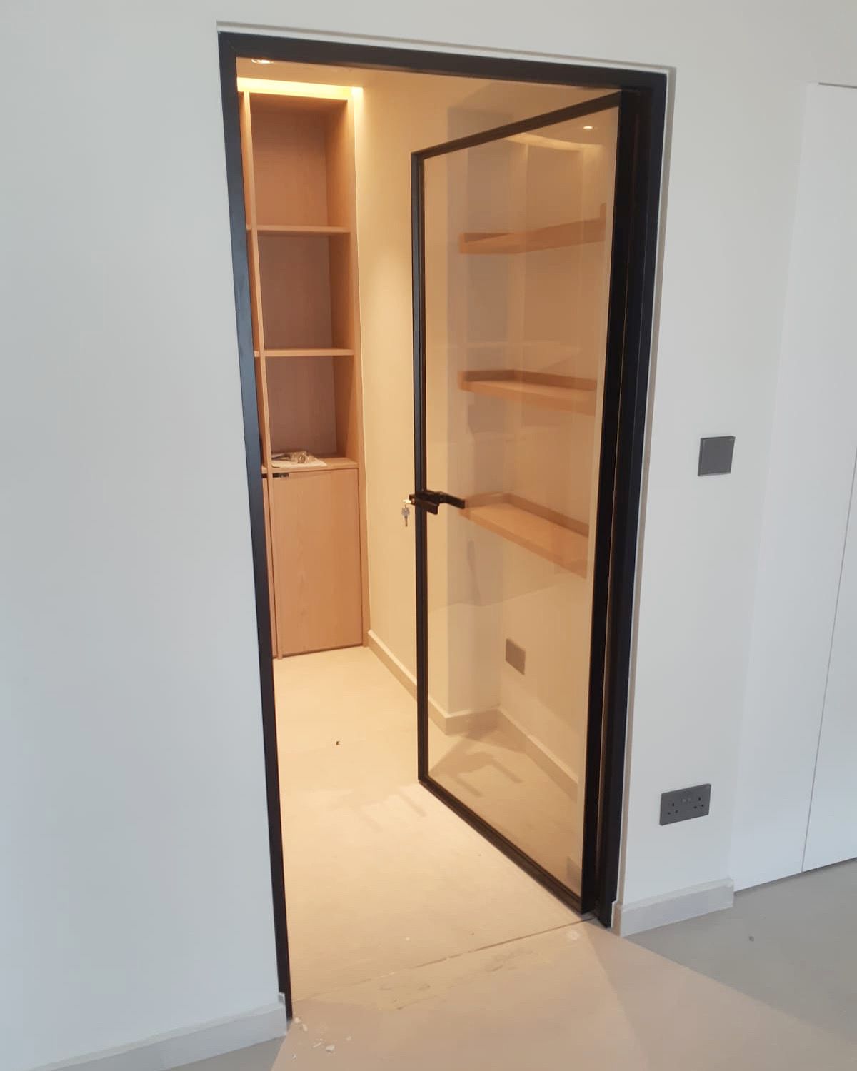 GD011 - Ultra Slim Aluminium Swing Door - Metal and Aluminium Fabrication